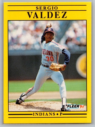 1991 Fleer #380 Sergio Valdez Cleveland Indians MLB Baseball Card | eBay