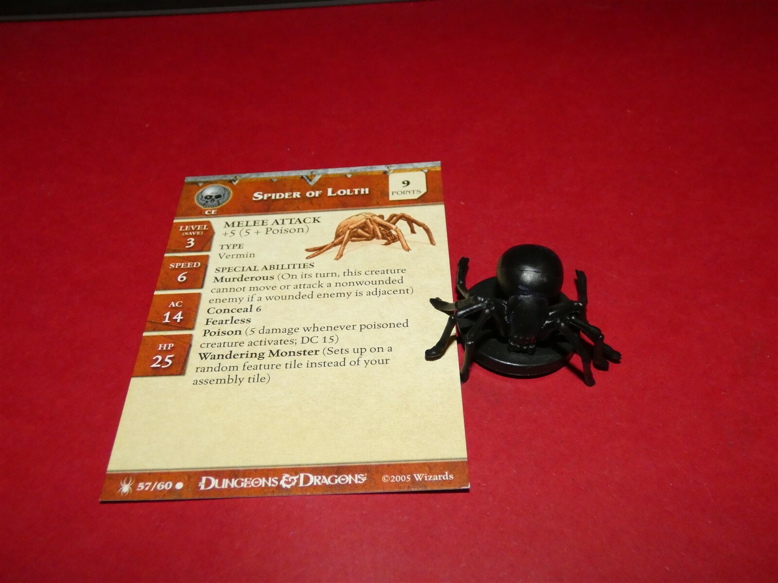 D&D Miniatures: Underdark 57/60: Spider of Lolth with Card | eBay