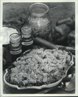 1984 Press Photo Food: Chicken and vegetable pasta salad - nob17567 | eBay