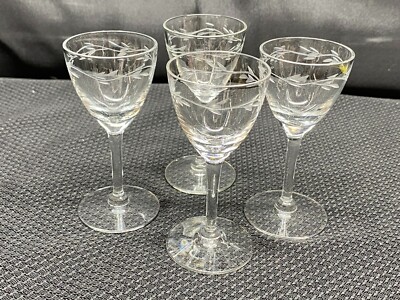 Set of 4 ~ Gorham "FONTANA" Crystal Stemware ~ Cordial Glasses ~ 3 1/2 ...