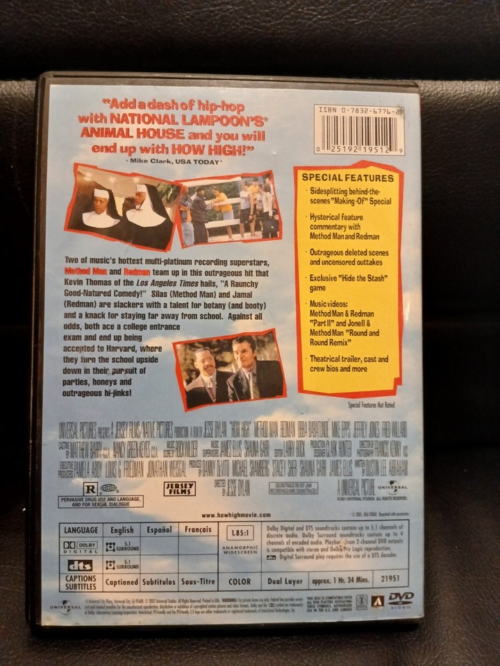 How High - Method Man, Redman (DVD) Preowned Movie | eBay
