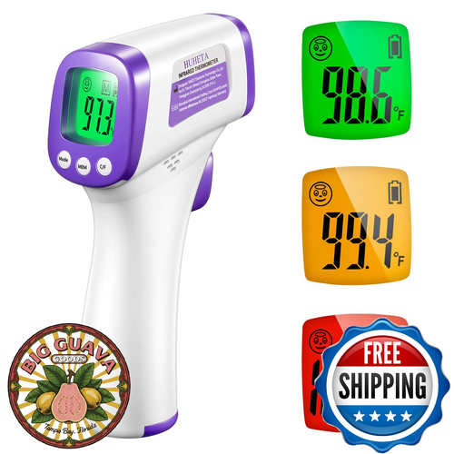HUHETA Non-Contact Infrared Forehead Thermometer for Adults Fever Alarm ...