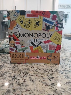 Monopoly Theme 1000 Piece Jigsaw Puzzle with Poster - Spin Master ...