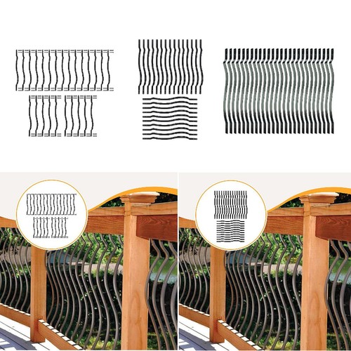 Deck Railing Kit Balusters Fence Heavy Duty Versatile Guardrail Metal ...