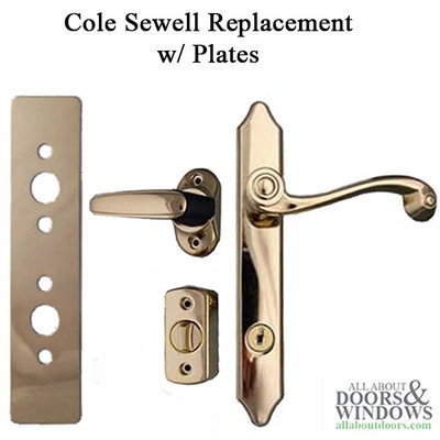 Larson Storm Door Handle With Key Polished Brass Storm Door Hardware ...