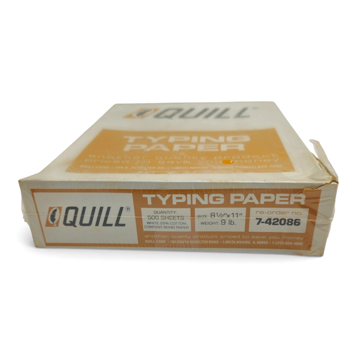 Quill Typing Paper 7-42086 Lot Of 3 500 Sheets 8.5x11 9 lb 25% Cotton ...