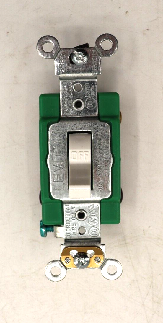 Leviton 3032-2W Extra Heavy Duty Double Pole, Toggle Switch, White, Lot ...