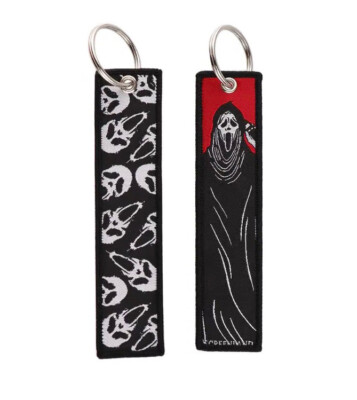 Scream Mask Horror Halloween Embroidered Keychain Key Tag Cute Classic ...