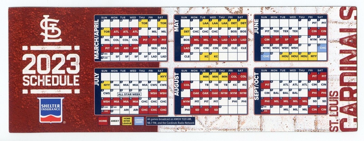 Printable Stl Cardinals Schedule - Free Printable Schedules
