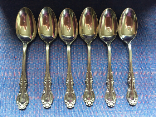 Set of 6 Antique “1835 R. Wallace A1” Joan 1896 silverplate demitasse ...