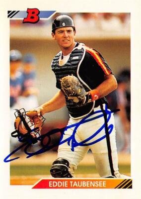 Eddie Taubensee autographed Baseball Card (Houston Astros, SC) 1992 ...