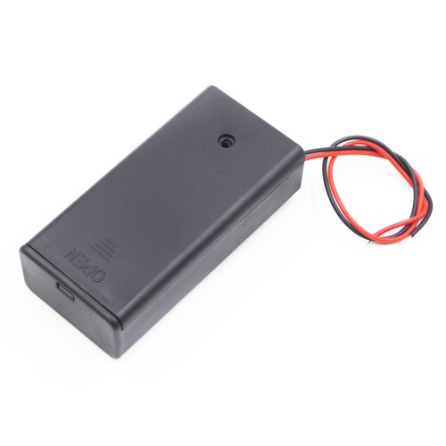 2 AA 2A Battery Holder Box Case with ON/OFF Switch and Cover for 2AA ...