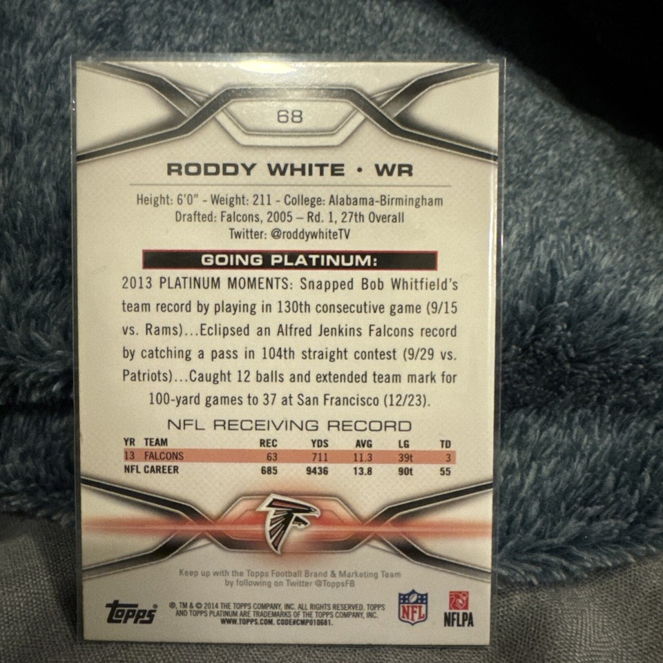 2014 Blue Wave Roddy White Topps Platinum | eBay