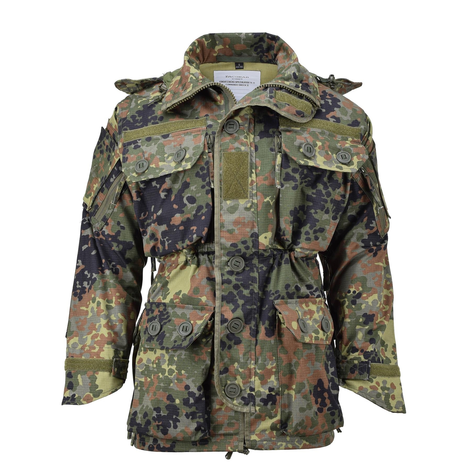 TACGEAR Flecktarn Smock Parka Military style commando jacket full-zip ...