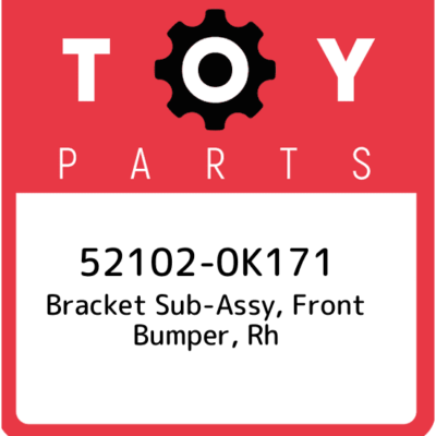 52102-0K171 Toyota Bracket sub-assy, front bumper, rh 521020K171, New ...