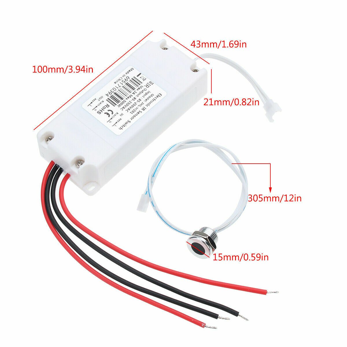 AC 85-250V IR Motion Sensor Switch Touchless ON/OFF for Cabinet LED ...