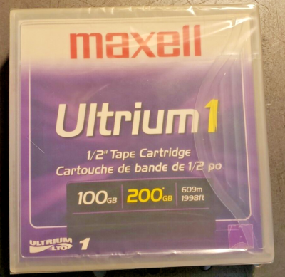 Maxell LTO Ultrium 1 1/2" Tape Cartridges 100GB/200GB 183800 LTOU1 Lot ...