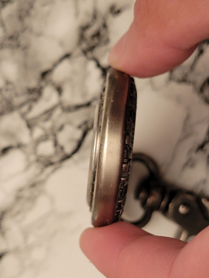 Vintage Cedar Creek Pocket Watch Time Key Chain Japan Quartz Steel ...