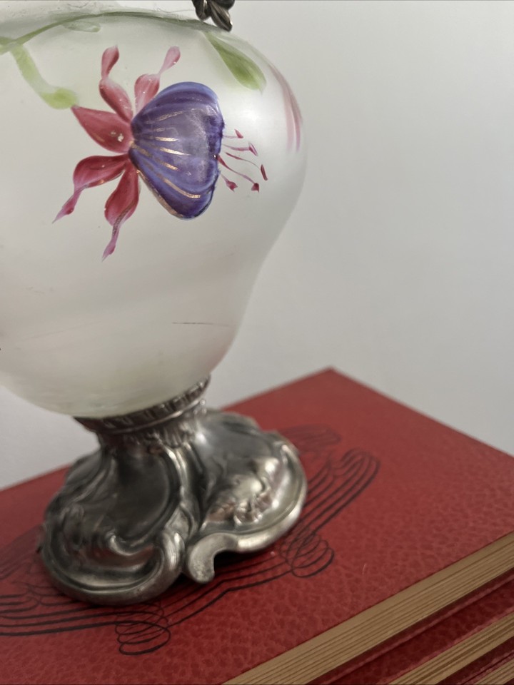 aiguière Art Nouveau - Verre Givré Émaillé - XIXème Siècle Dlg De Gallé ...