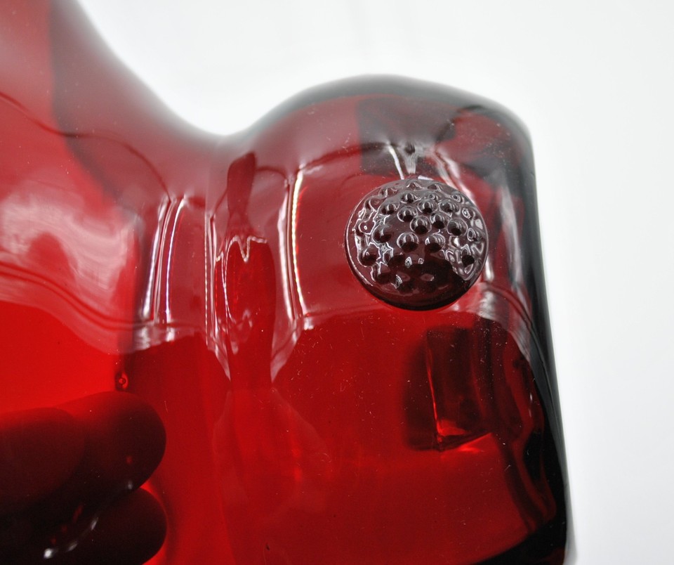 Vintage Blenko Glass Vase/Bowl with Prunts - Design #27 - Very Early ...