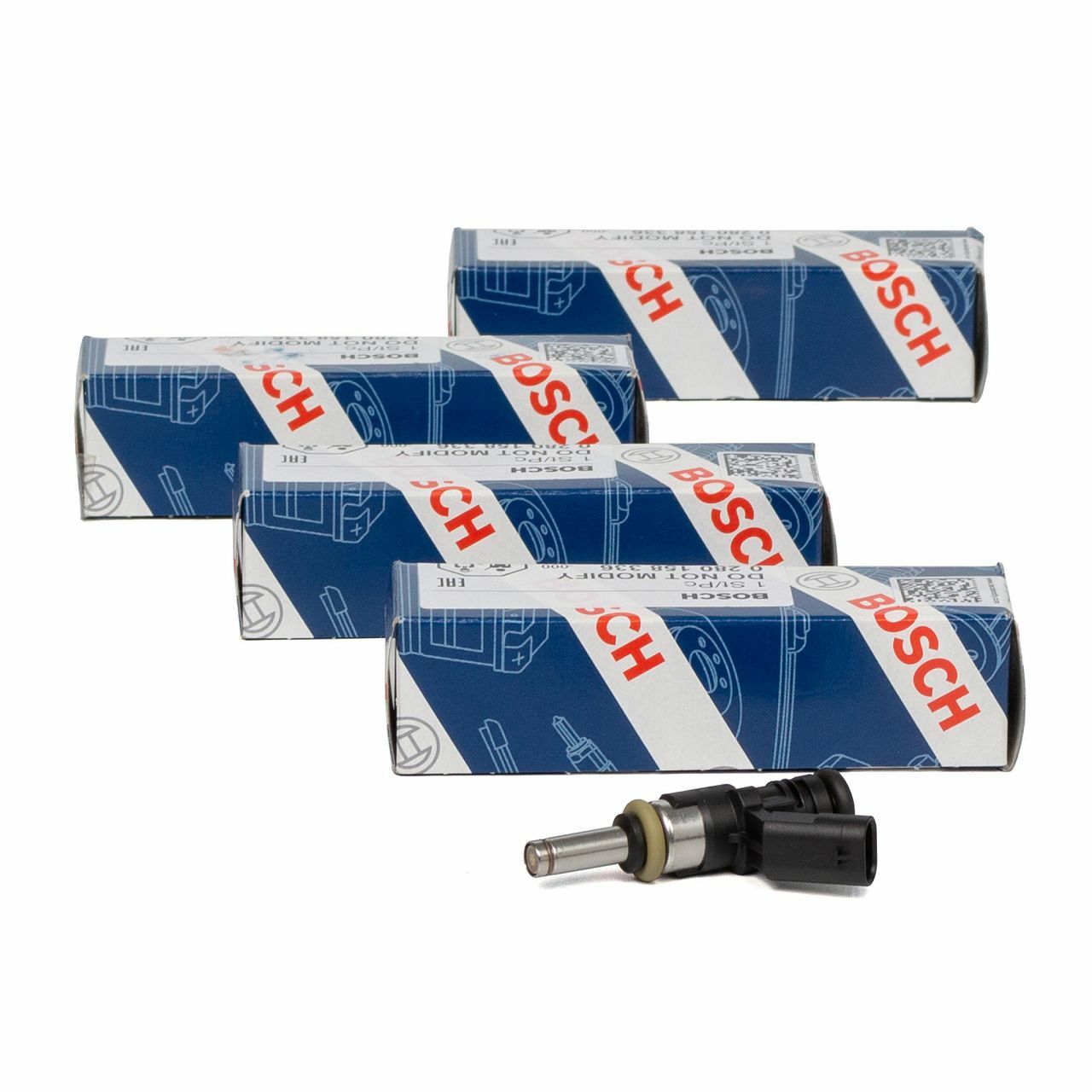 4x BOSCH 0280158336 Einspritzventil für MERCEDES A-KLASSE W169 W245 150 ...