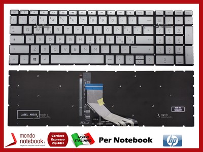 Clavier Italien pour Ordinateur Portable HP 250 255 256 258 G7 (Argent ...