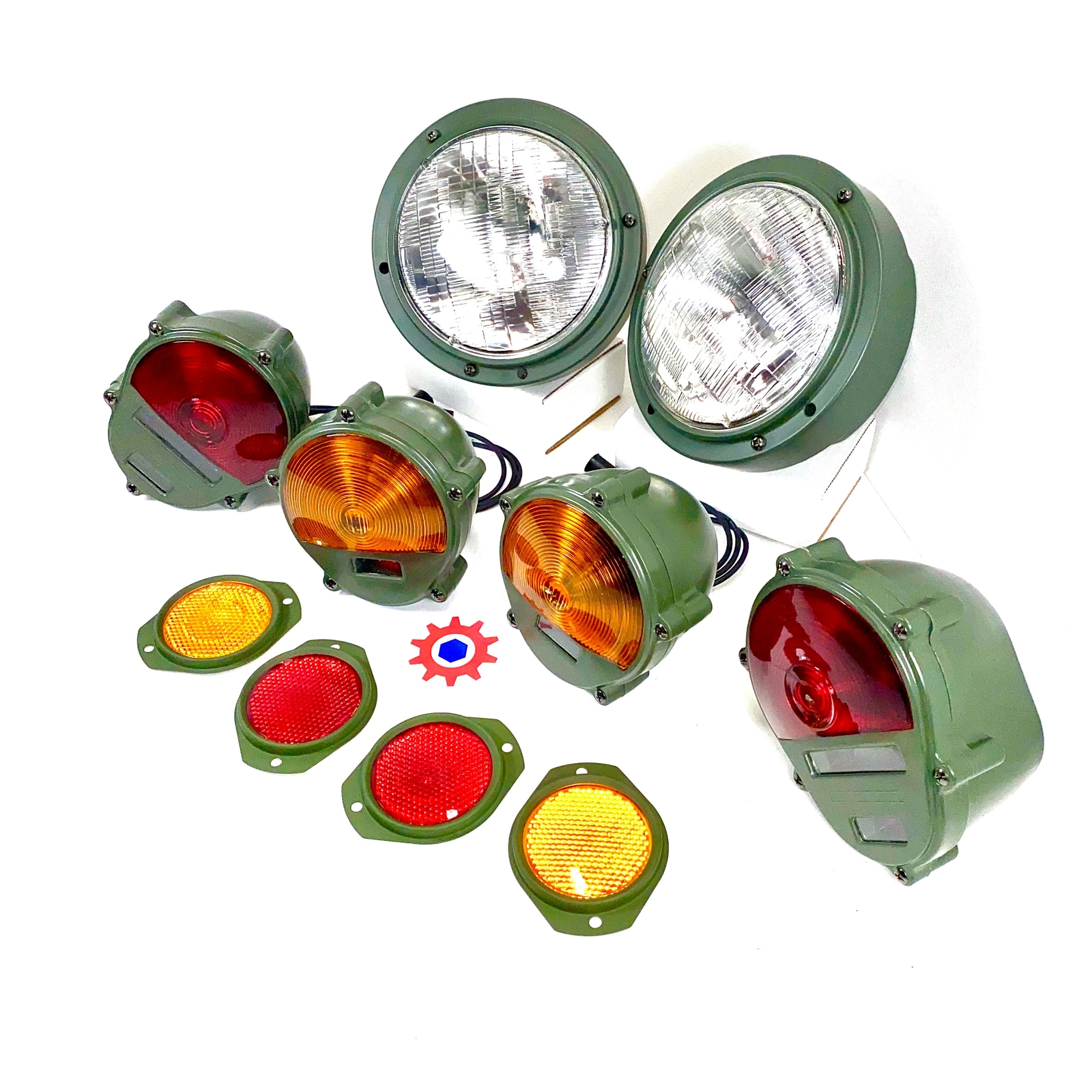 Set of Lights-24v, Reflectors, Front Blackout - No Markers Humvee M35 ...