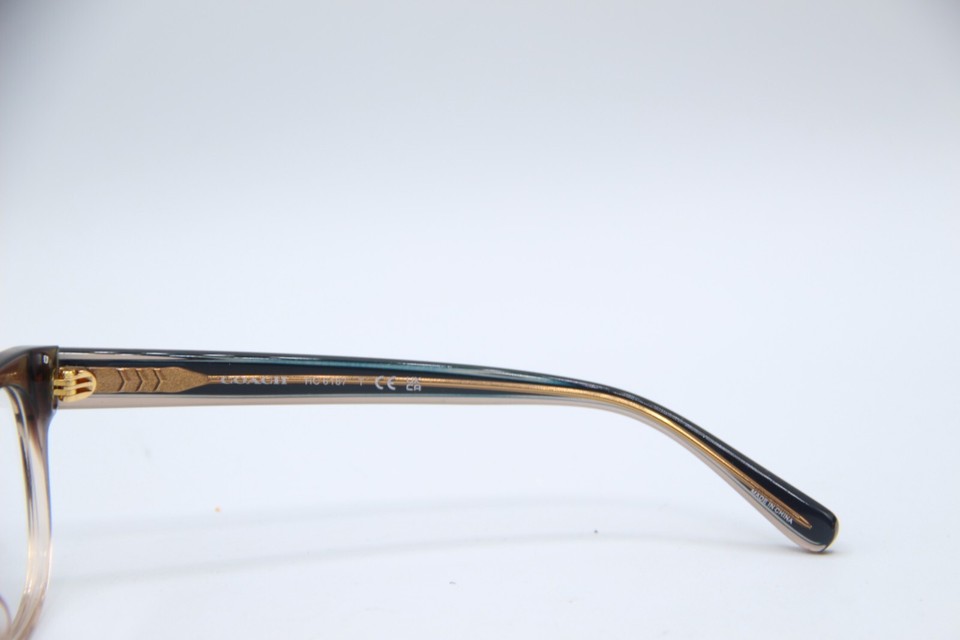 NEW COACH HC6187 5678 (TRANSPARENT BROWN GRADIENT) EYEGLASSES W/CASE 52 ...