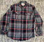 Unionbay 1981 Plaid Button Front Shirt Mens Size Medium Red Black Gray ...