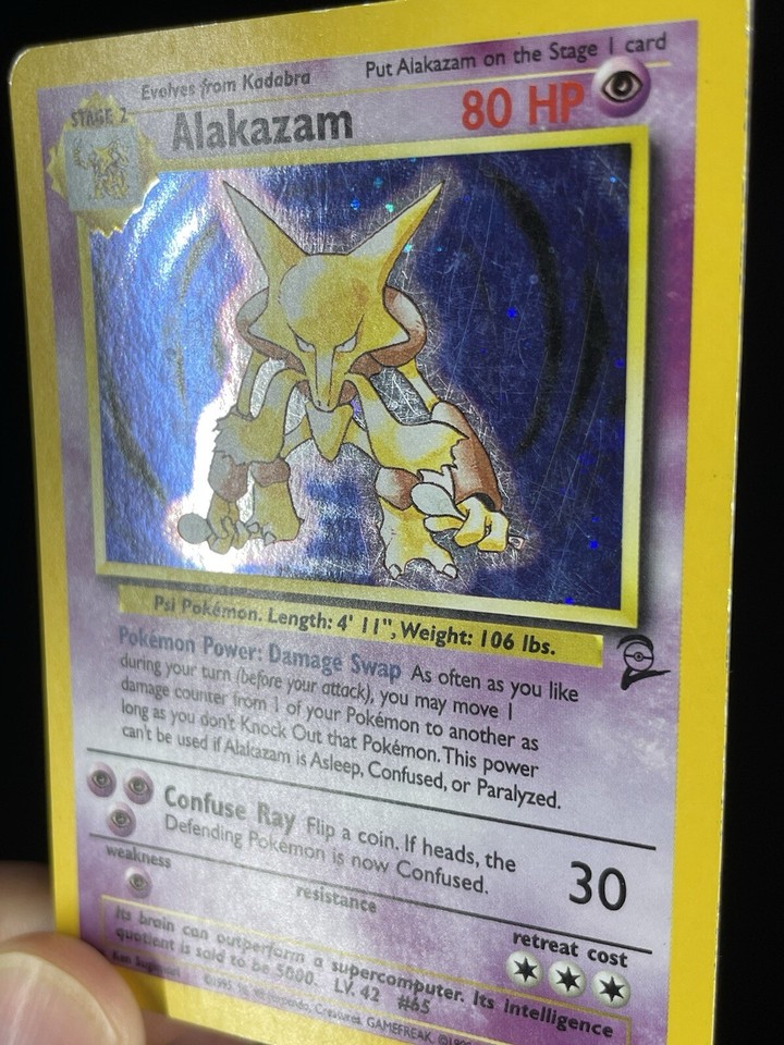 Pokemon Alakazam 1/130 WotC Base Set 2 Holo Rare LP | eBay
