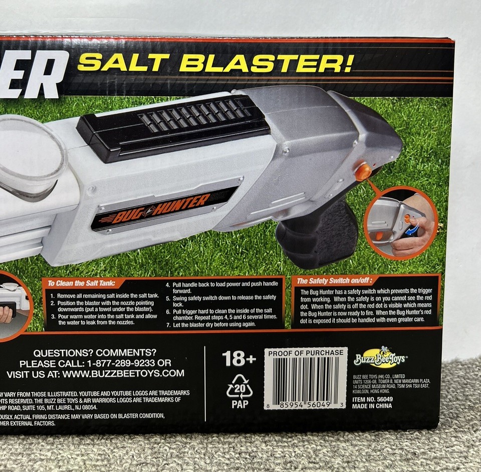 Bug Hunter Salt Blaster Air Warriors Double Barrel Salt Gun For Outdoor ...