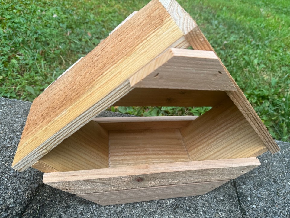 Dove Nesting Box Birdhouse Nest Cedar Wood Outdoor Bird House Mourning ...