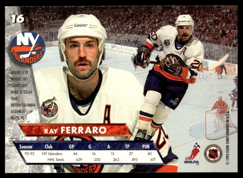 1993-94 Ultra #16 Ray Ferraro New York Islanders | eBay