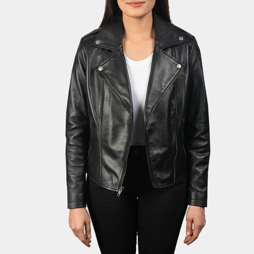 Ladies Leather Motorcycle Fashion Jacket For Women Stylish Casual Party ...