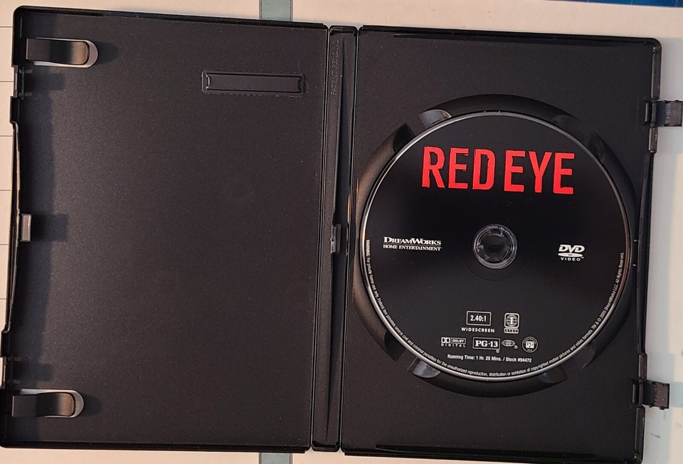 Red Eye (DVD, 2006, Widescreen) Rachel McAdams and Cillian Murphy ...