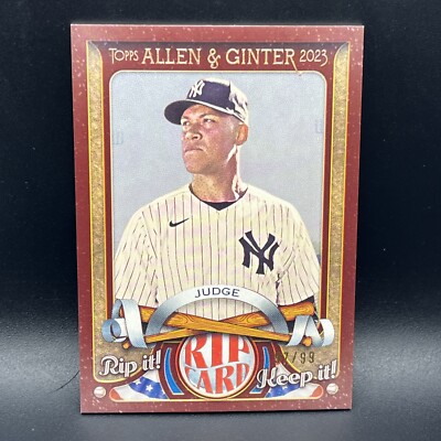 Aaron Judge 2023 Topps Allen & Ginter Rip Card 97/99 #RC-AJ NY Yankees ...