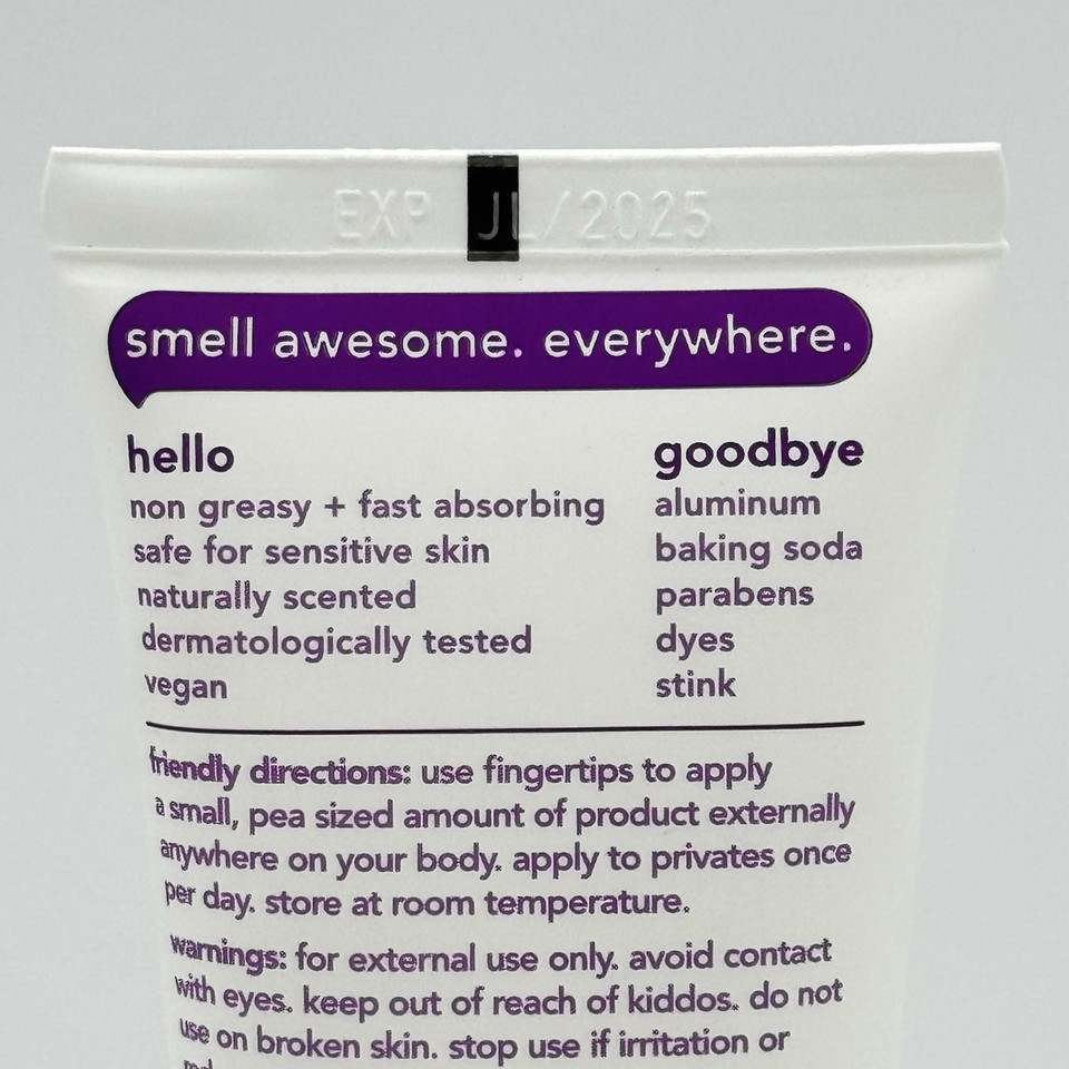 Hello All Over Deodorant Cream Lavender Vanilla Pits Privates + 3oz Exp ...