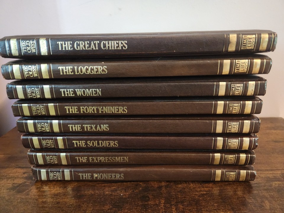 Time Life Collection Lot of 8 Old West Leatherette Hardcover Books | eBay