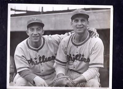 Andy Seminick & Philadelphia Phillies unidentified catcher c 1940's ...
