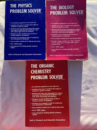 REA Problem Solver LOT Organic Chemistry. Biology & Physics PB | eBay