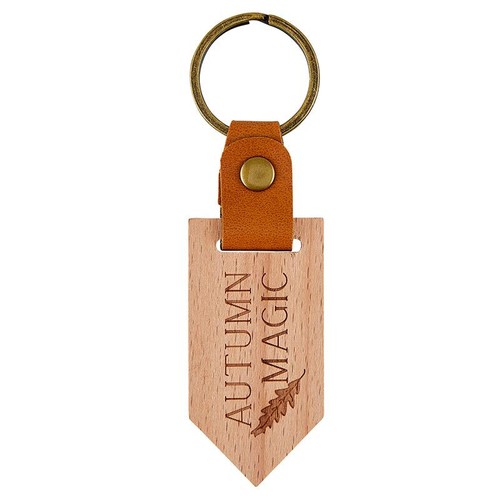 Wooden Key Chain Wood Keychain Key Ring Best Gift Craft, Magic - Pack ...