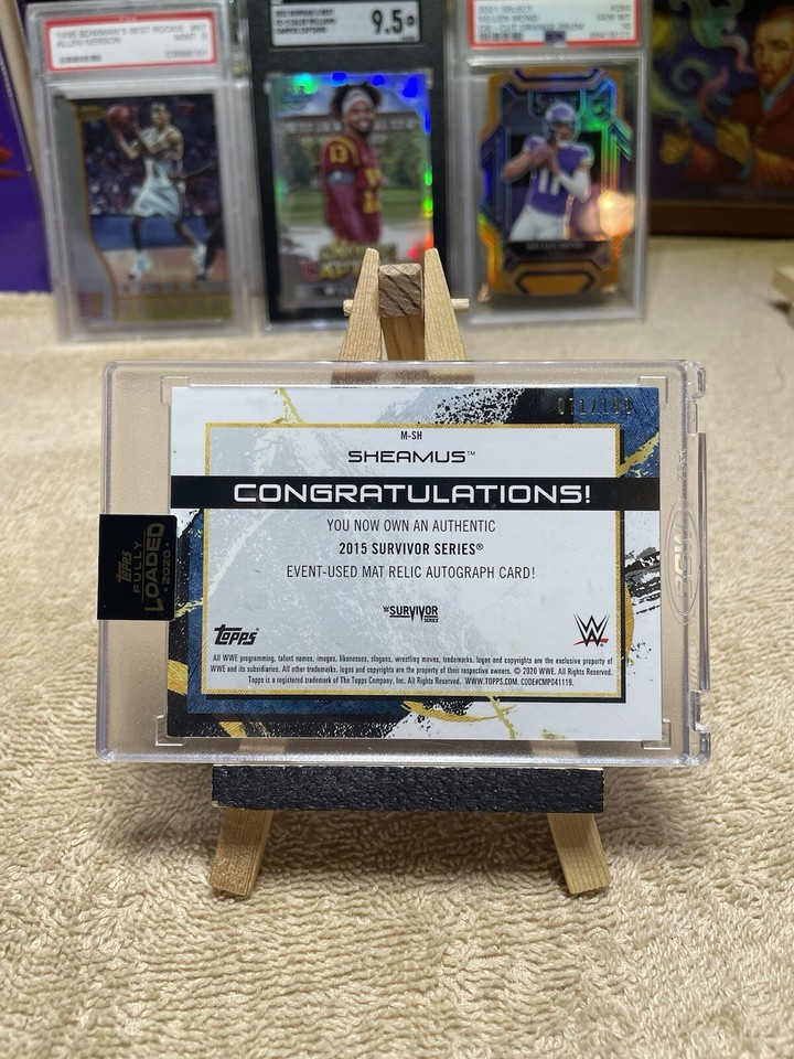 2020 TOPPS WWE FULLY LOADED SHEAMUS AUTO EVENT-USED MAT RELIC #/199 | eBay