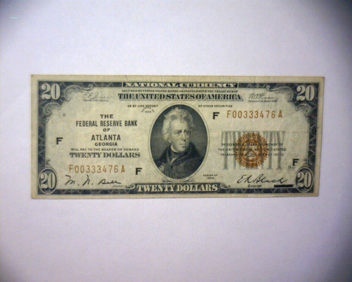 1929 $20 National Currency ATLANTA, GEORGIA🌟CRISP🌟NICE🌟 | eBay