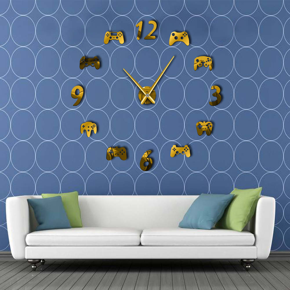 Stick On The Wall DIY Clock Game Room Console PS4 Controller Frameless ...