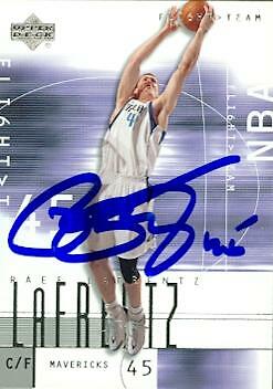 Raef LaFrentz autographed Basketball Card (Dallas Mavericks) 2002 Upper ...