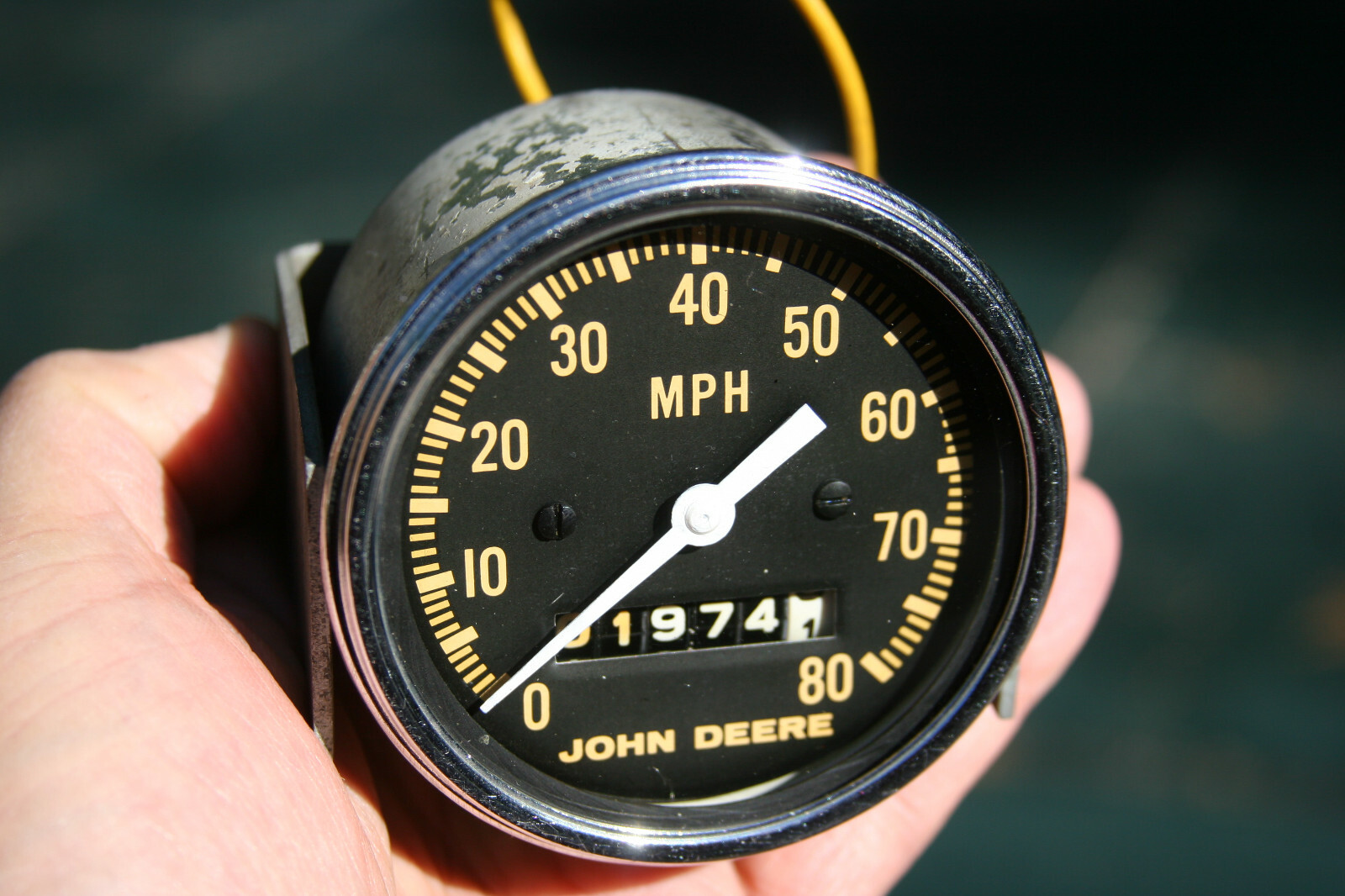 Stewart Warner Vintage John Deere Logo 80 MPH 3" Speedometer 550 EP05 ...