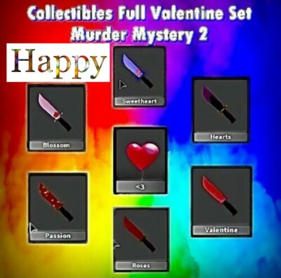 VALENTINE BUNDLE💕🤍FAST DELIVERY!💕🤍MURDER MYSTERY 2 MM2 ROBLOX KNIVES ...