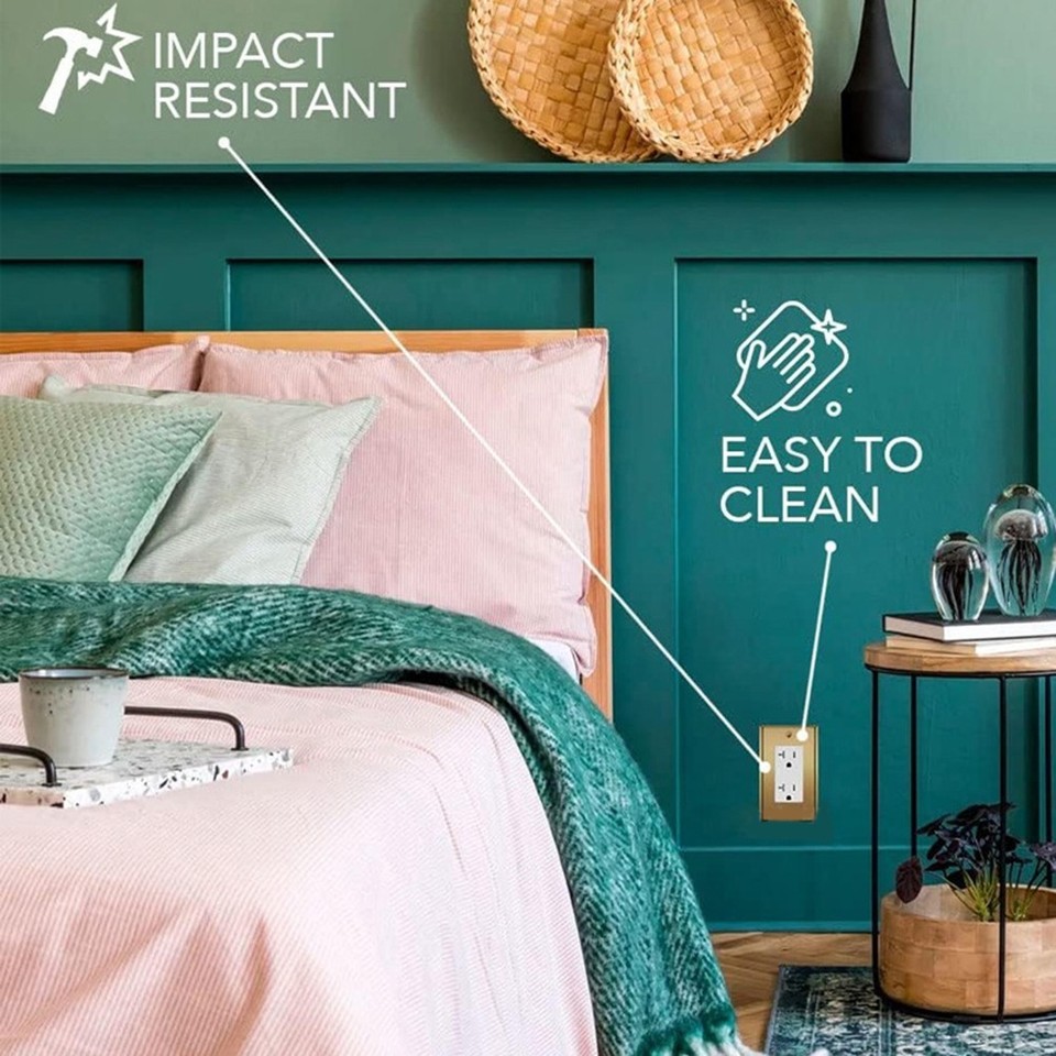 Metal Light Switch Cover Plate Single Gang Brushed Brass for ...