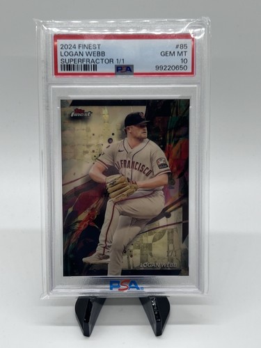 2024 Topps Finest #85 Logan Webb Superfractor 1/1 PSA 10 GEM MT | eBay