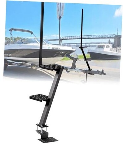 Boat Trailer Steps with Safety Grab Handle – 3-Step Universal Steps for ...